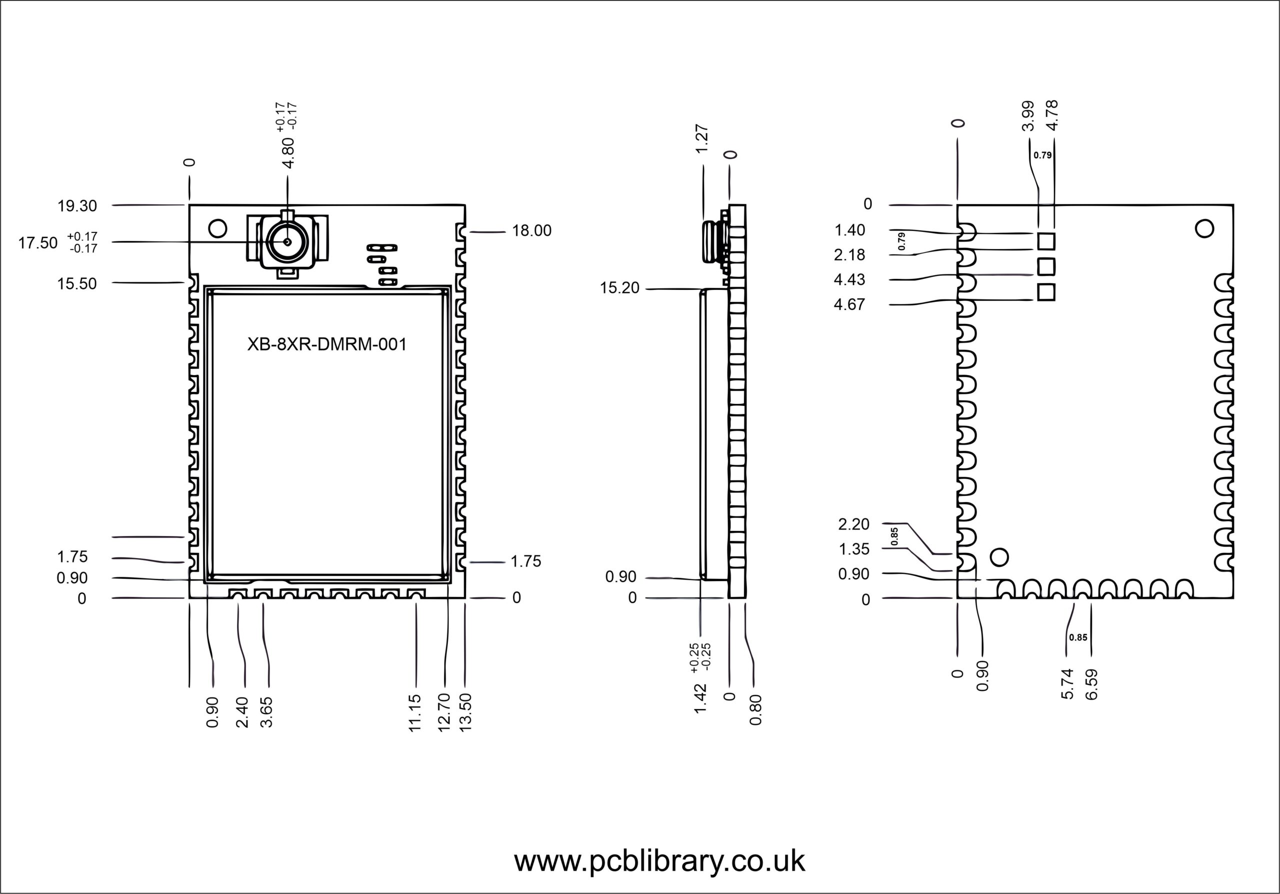 XB-8XR-DMRM STEP - PCB Library