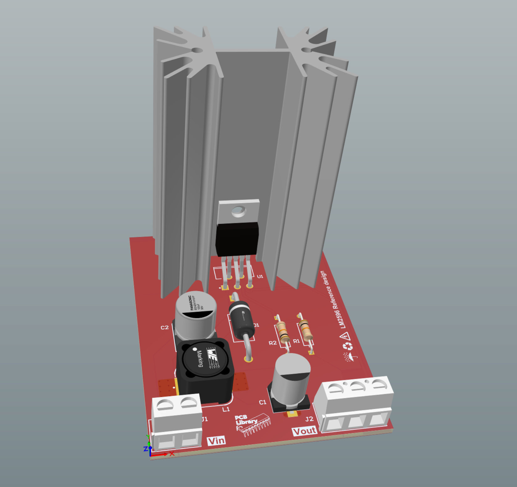 LM2596 Reference Design Project - PCB Library