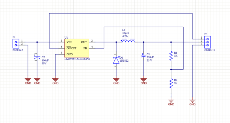 LM2596 Reference Design Project - PCB Library